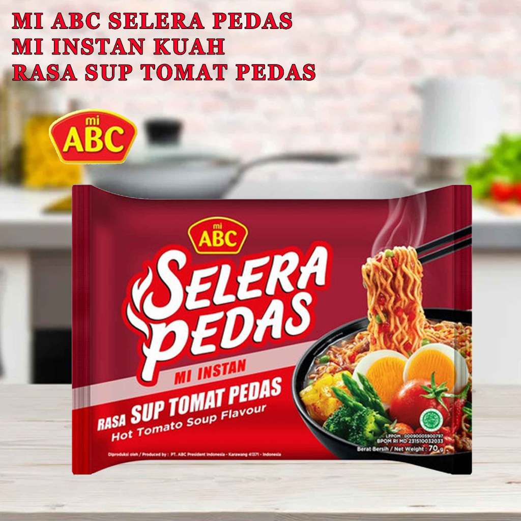 Jual Mie Abc Selera Pedas / Mi Instan Kuah / Mi Rasa Sup Tomat Pedas ...