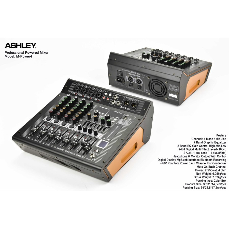 Jual Power Mixer Ashley M-Power4 Mpower 4 Original | Shopee Indonesia