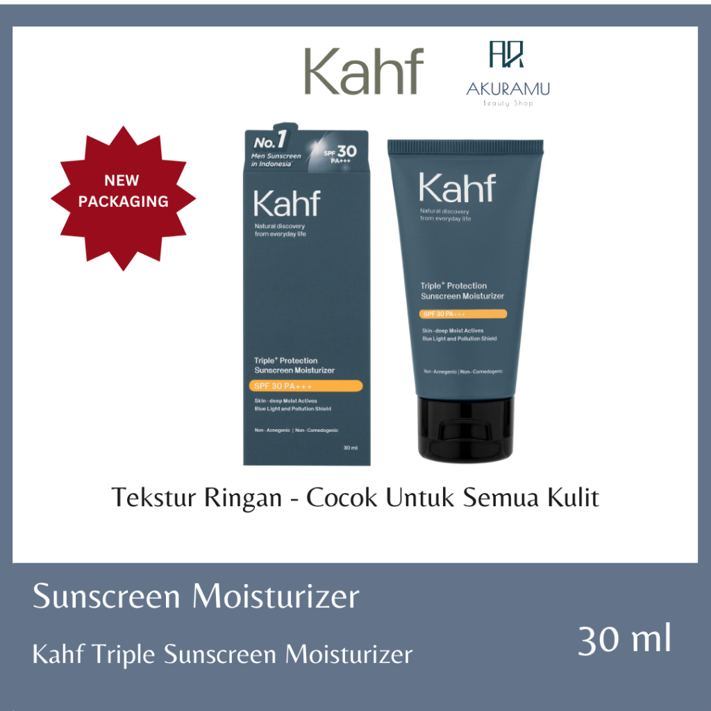 Jual Kahf Sunscreen Pria - Kahf Triple Protection Sunscreen Moisturizer ...