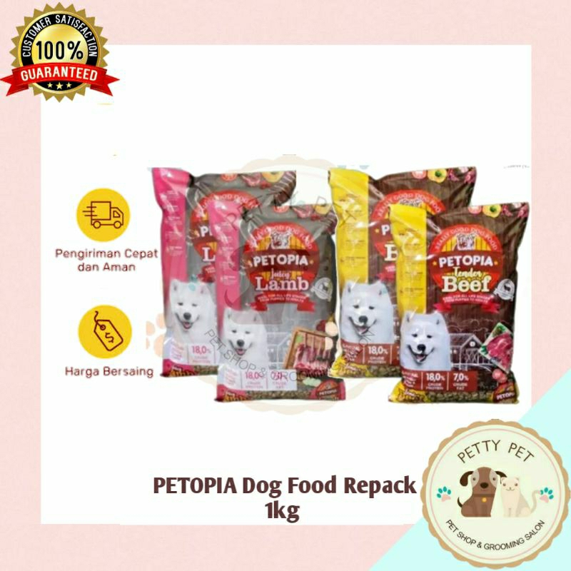 Jual Petopia dogg food repack rasa lamb dan beef 1kg | Shopee Indonesia