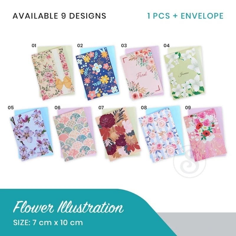 Jual Kartu ucapan BUNGA / Giftcard / Birthday card uk 7 x 10cm | Shopee ...