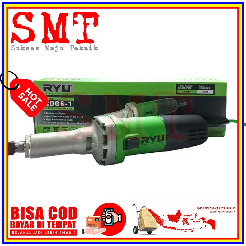 Jual Ryu Die Grinder RDG6-1 Alat Pemperhalus Ukiran atau Memperbesar ...