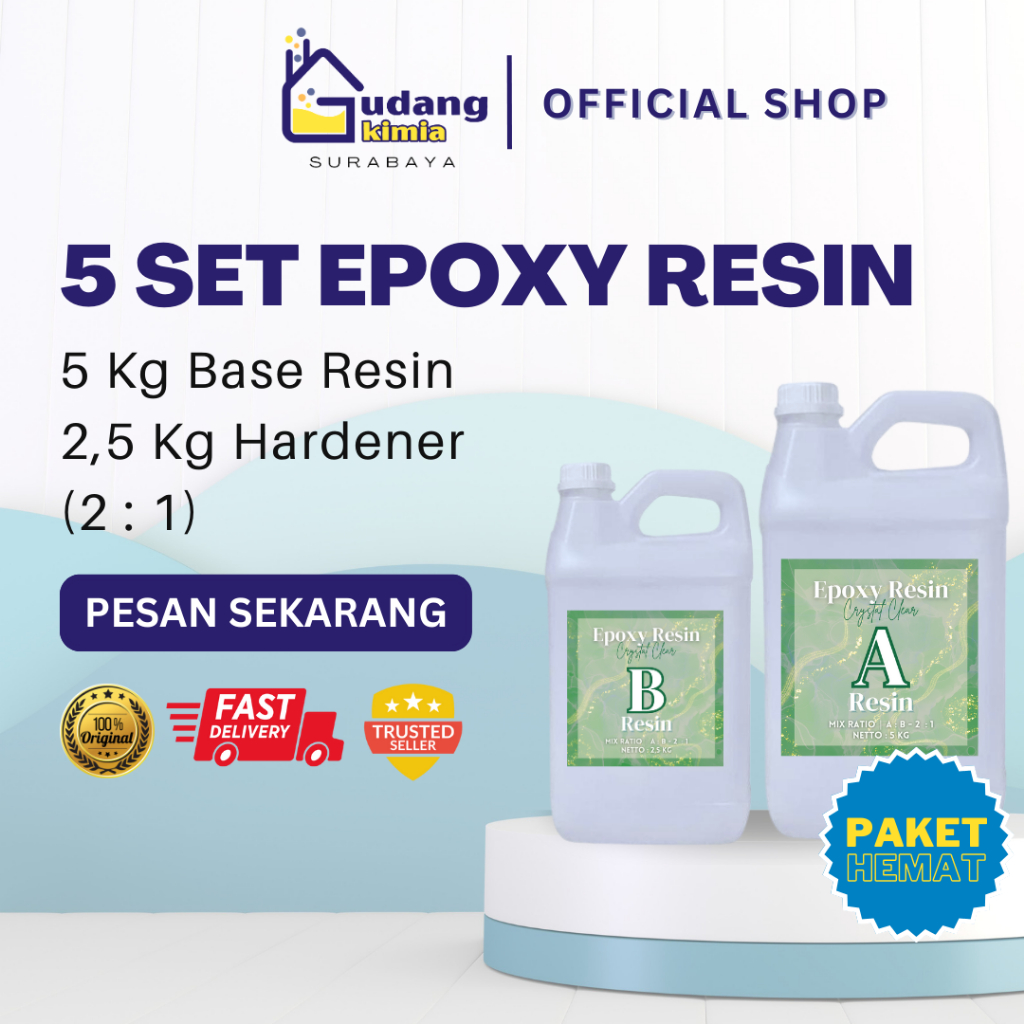 Jual Epoxy Resin / Epoxy Resin Bening 5 SET | Shopee Indonesia