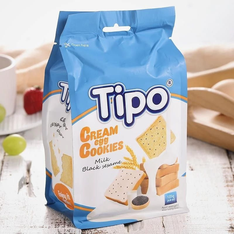 Jual TIPO BISKUIT VIETNAM / tipo cream egg cookies vietnam 1 pack 14 ...
