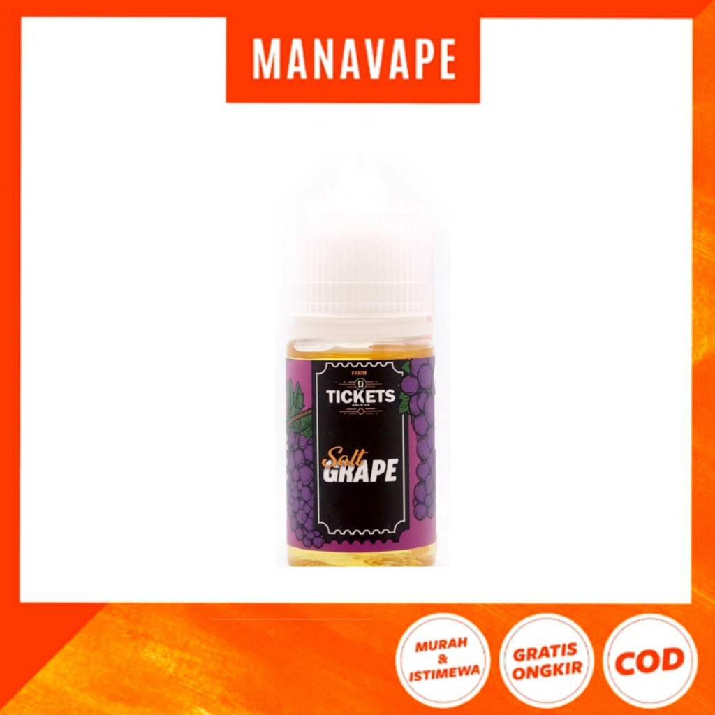 Jual TICKET GRAPE SALT NIC 30ML by TICKETS BREW | Shopee Indonesia
