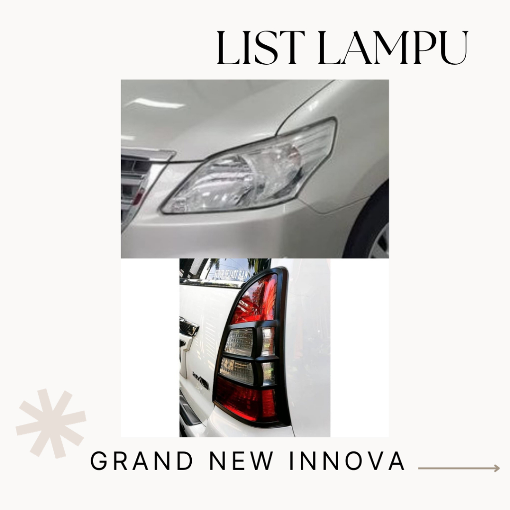 Jual LIST LAMPU DEPAN BELAKANG GRAND NEW INNOVA 2012 2013 2014 2015 ...