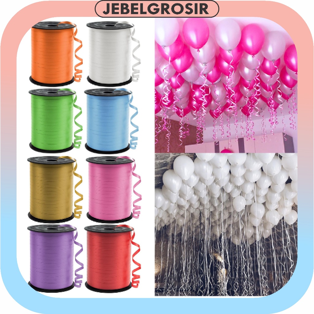 Jual Pita Balon Pesta Ulang Tahun Tali Balon Latex Curly Ribbon KB17 ...