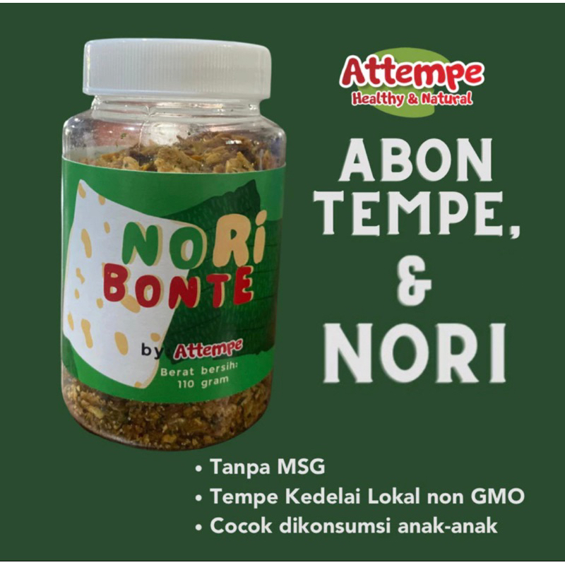 Jual ATTEMPE Abon Tempe Rasa Nori dari Kedelai Lokal Non-GMO yang Gurih dan Nikmat NORI BONTE ...