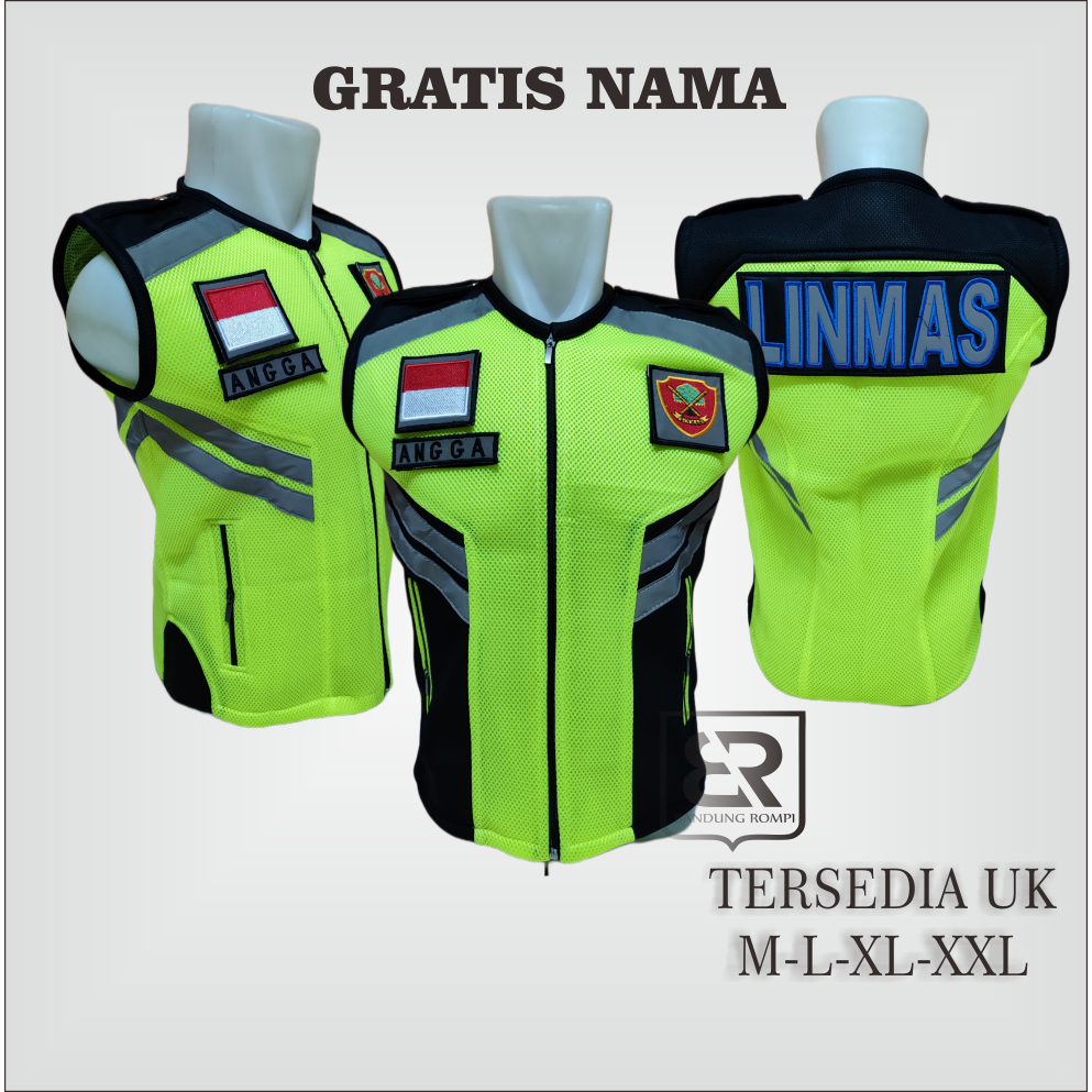 Jual Bandung_Rompi Rompi Linmas Bahan Double Mesh Terbaru l | Rompi ...