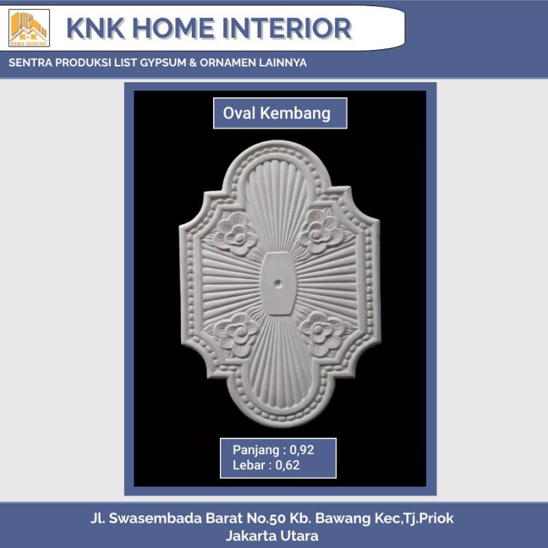 Jual Bunga Lampu Gypsum / Ornamen Gypsum / Hiasan Gypsum List Gypsum ...
