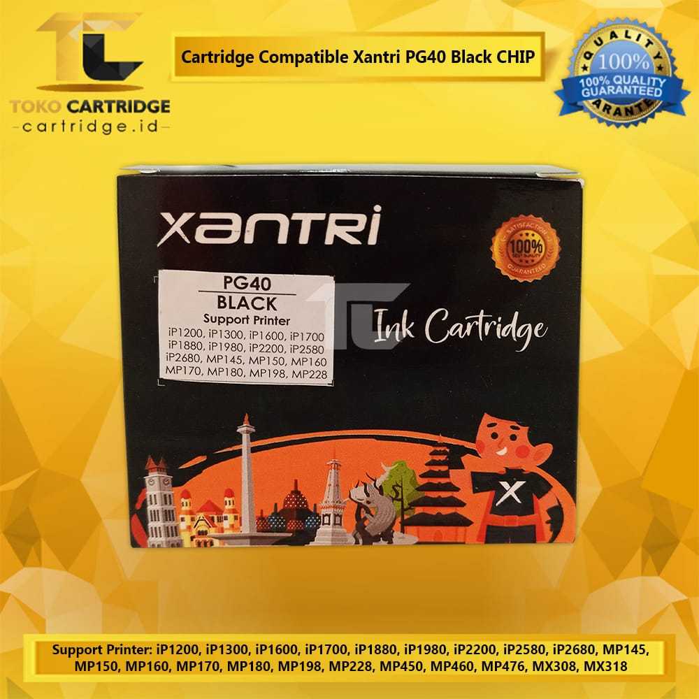 Jual Cartridge Tinta Canon PG40 Black New Xantri Catridge PG 40 Katrid ...