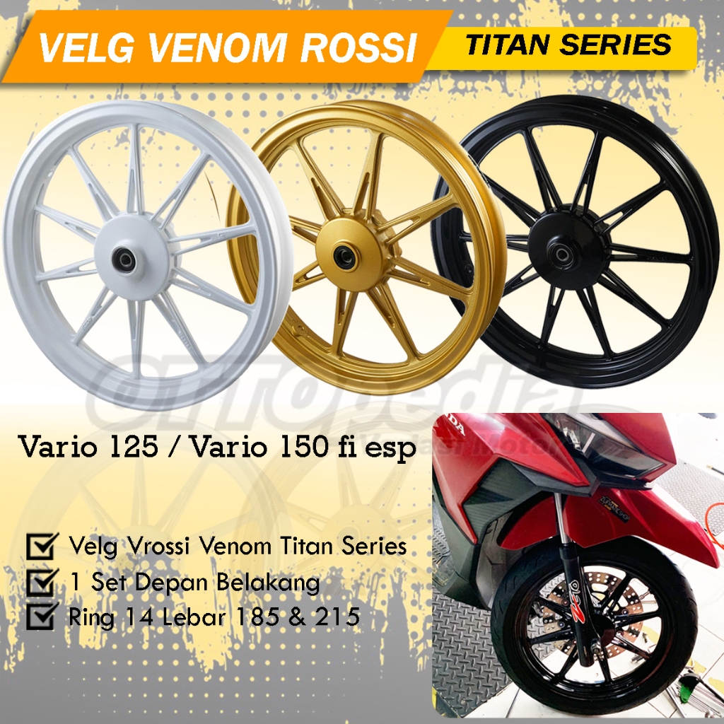 Jual Velg Vrossi Vario 125/ Vario 150 fi esp Venom Titan Model KTC ...