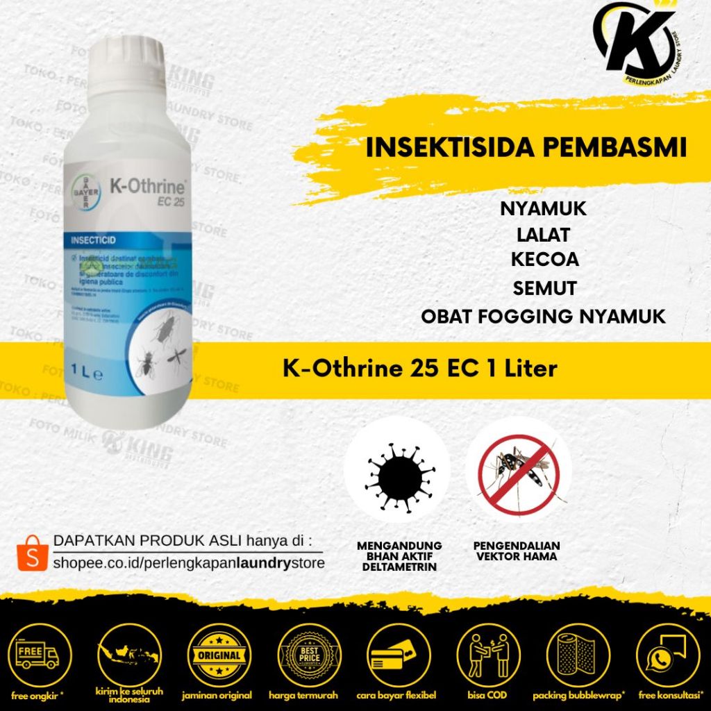 Jual K-Othrine 25 EC - Bayer - Insektisida Obat Fogging Nyamuk - 1 ...