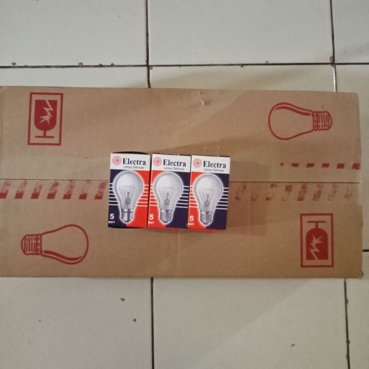 Jual 1 DUS ISI 50 PCS Lampu pijar Elektra 5 Watt | Shopee Indonesia