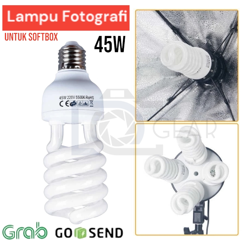 Jual Bohlam Lampu Fotografi Studio CFL 45W / 85 W fitting E27 untuk softbox | Shopee Indonesia