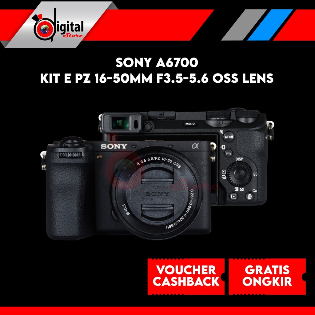 Jual Sony A6700 kit E PZ 16-50mm F3.5-5.6 OSS Lens Mirrorless Camera ...