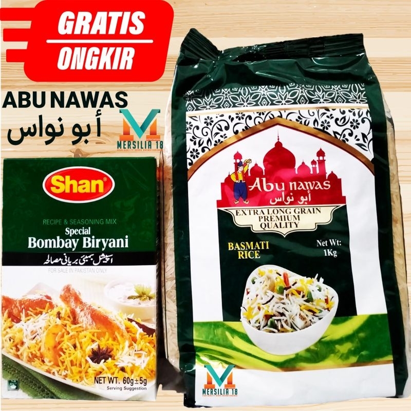 Jual Paket Beras basmati abunawas1 kg+ 1 kotak bumbu(khas nasi beryani ...