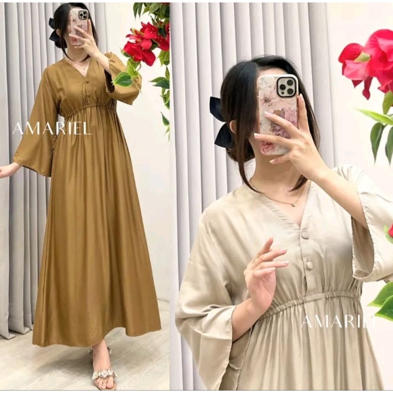 Jual Levi Deluxe Plain Dress Daster Nyaman Busui Friendly | Shopee ...