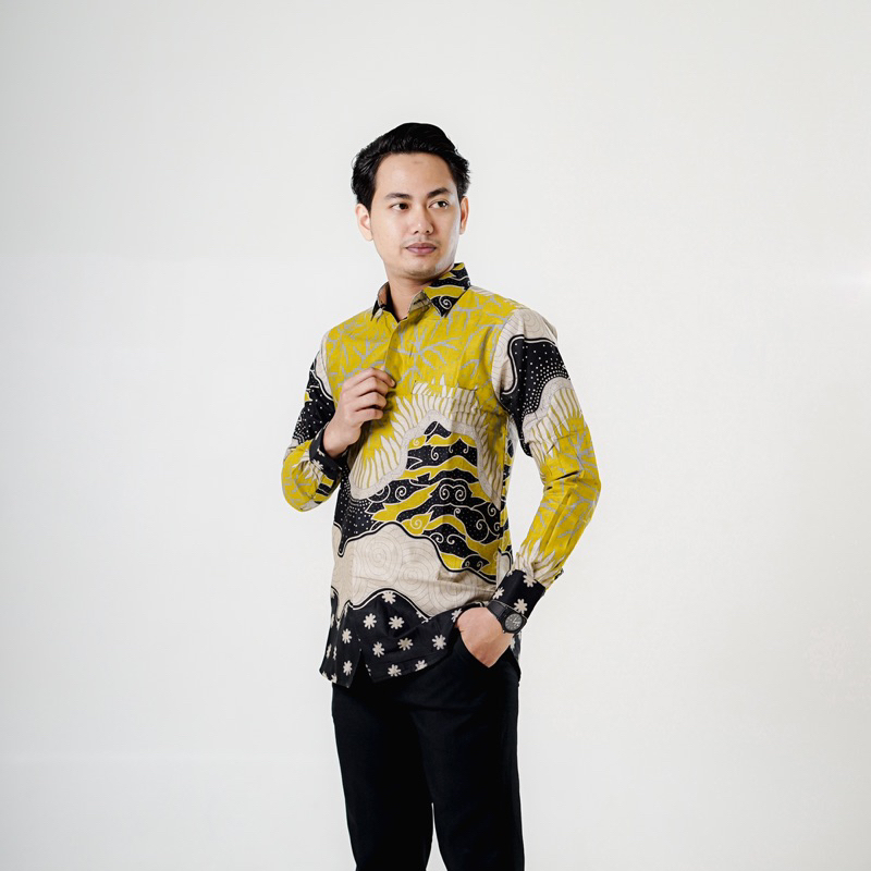 Jual kemeja Baju Batik Pria Lapis Furing Ekslusive Lengan Panjang Motif ...