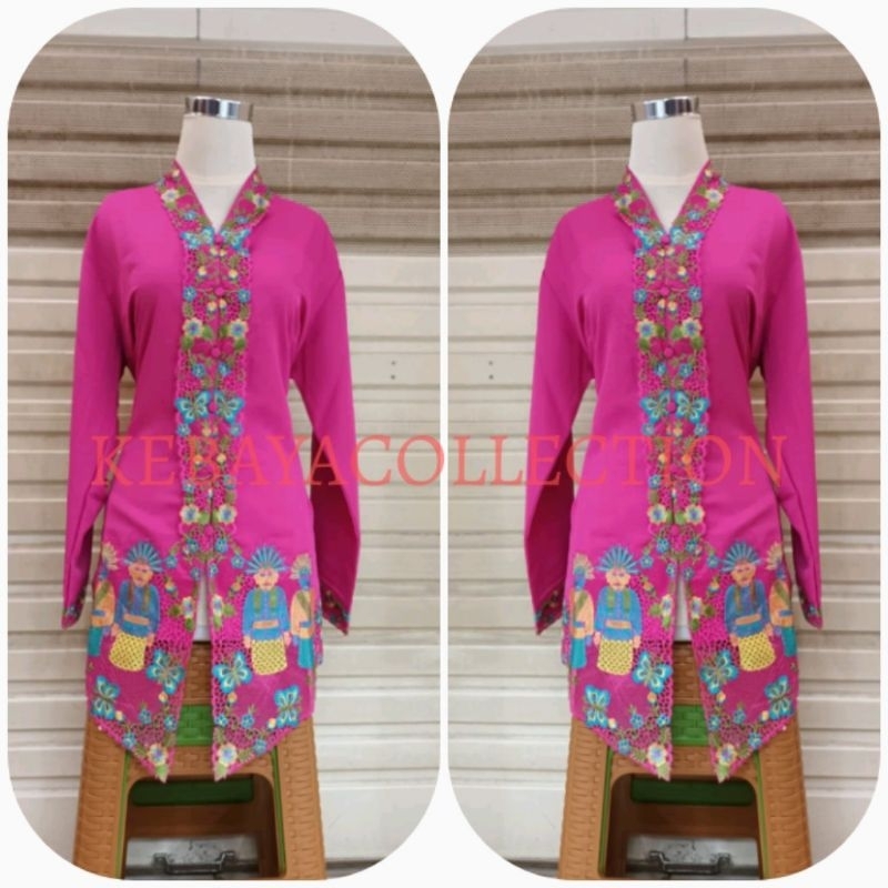 Jual BAJU KEBAYA ENCIM WANITA BETAWI BORDIR MOTIF ONDEL ONDEL MODERN ...