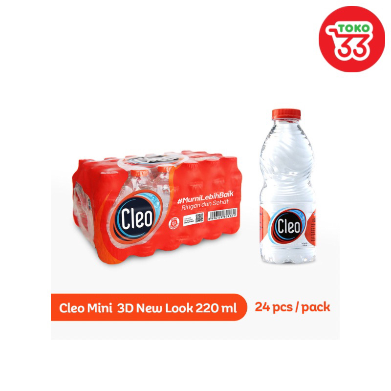 Jual Cleo Air Mineral Botol 220ml isi 24 | Shopee Indonesia