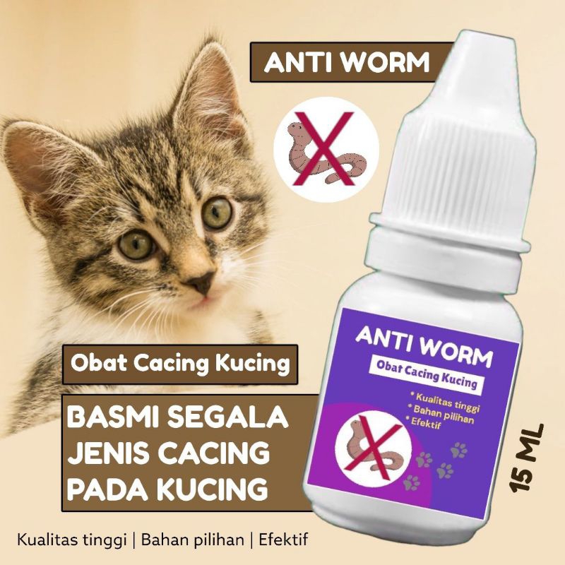 Jual ANTI WORM 15ml | Obat Cacing Kucing Obat Anti Infeksi Cacing ...