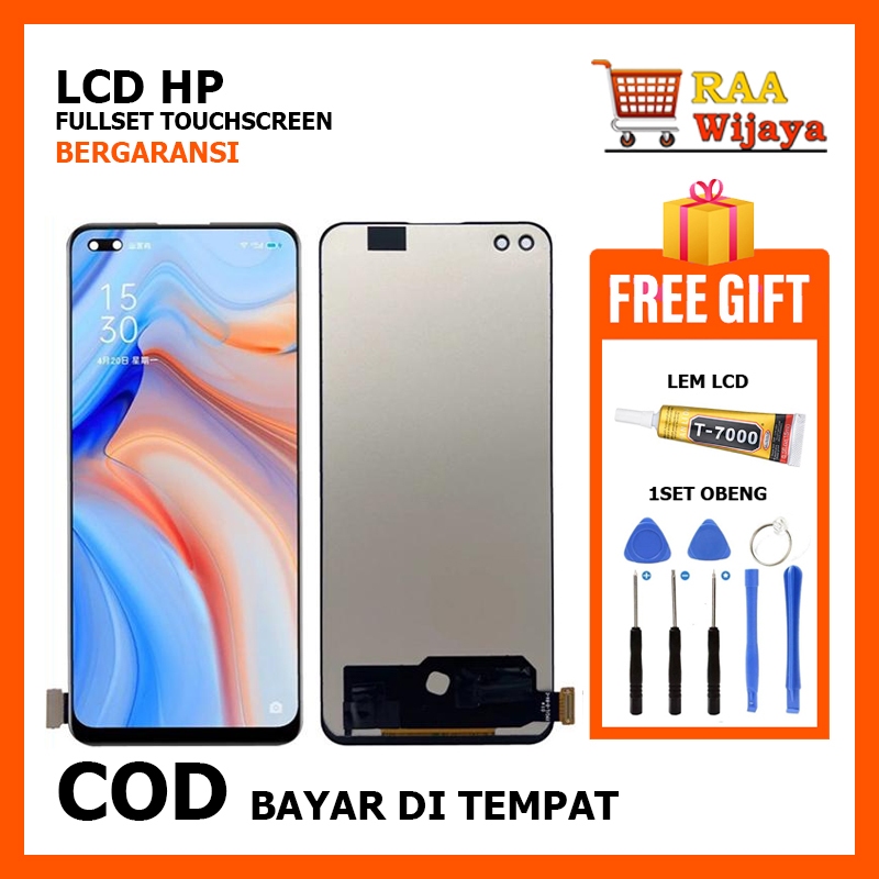 Jual [ORIGINAL] LCD OPP0 RENO 4/4F/4 LITE/F17 PRO /A93 4G/ FULLSET Touchscreen | Shopee Indonesia
