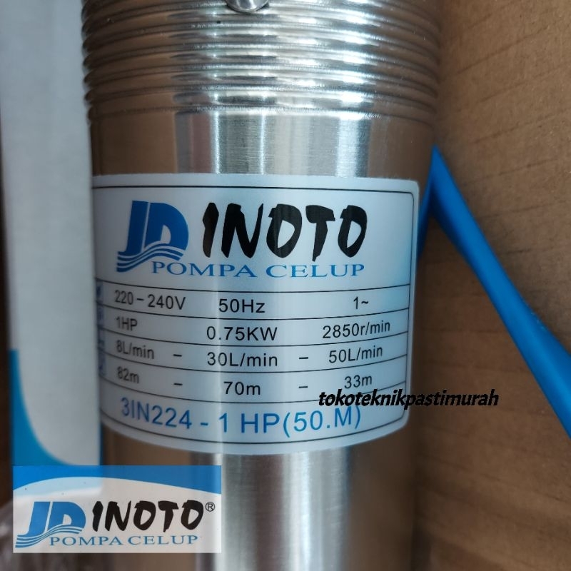 Jual pompa Submersible sible sibel inoto 3in 3" 1hp pompa celup ...