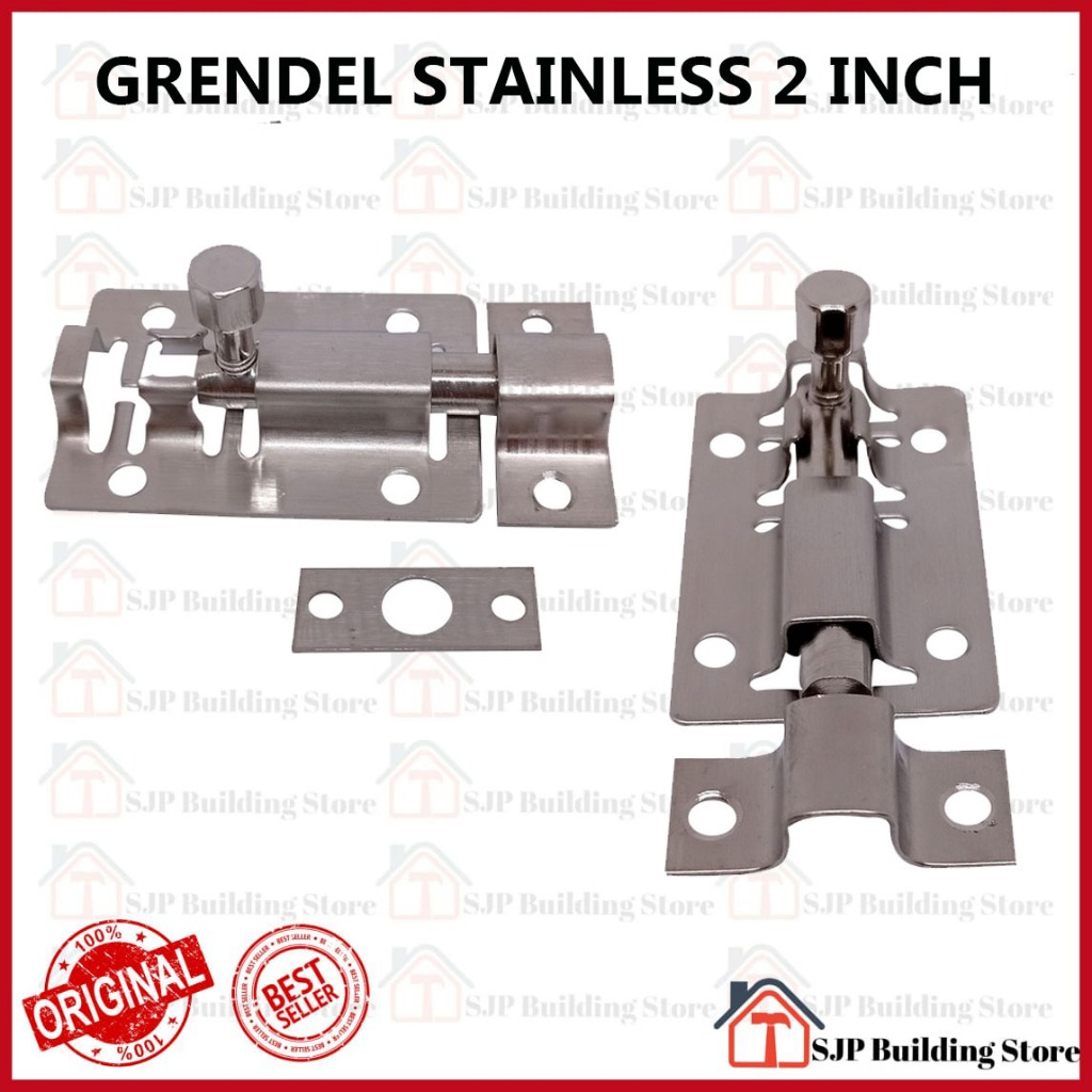 Jual Grendel Slot Pintu Jendela 2 Inch / 5 cm l Selot Stainles + Skrup ...