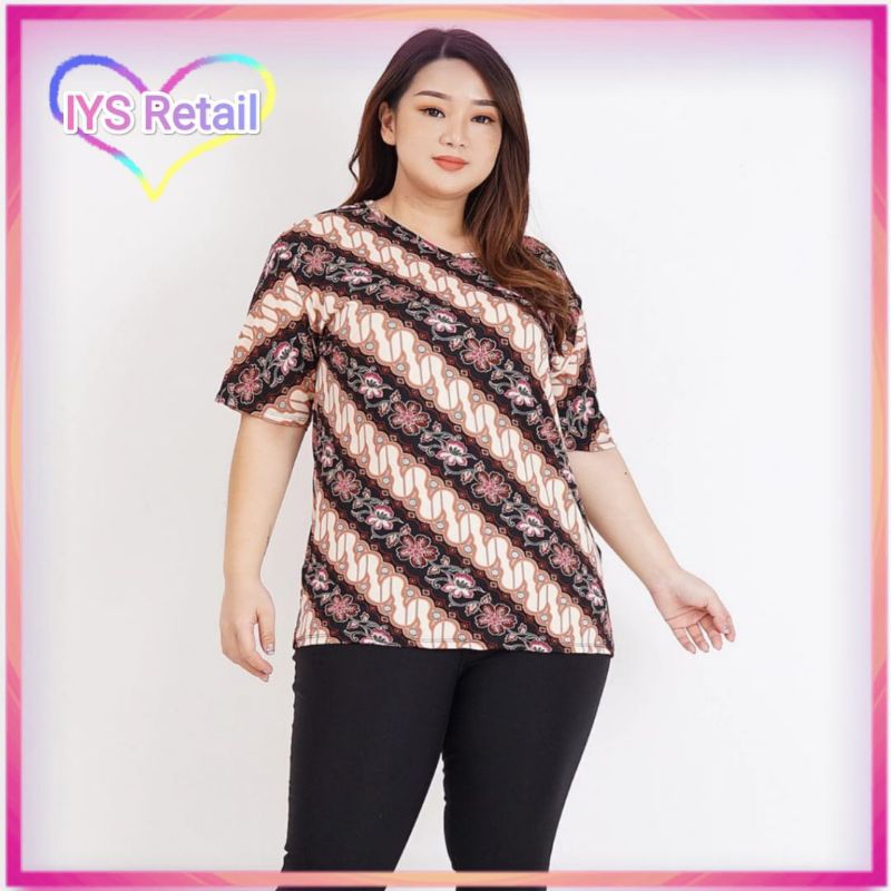 Jual Baju Batik Big Size LD 120 - 130 Model 1/ Baju Batik Kantoran ...