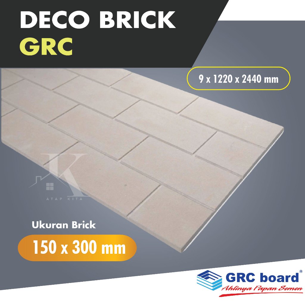 Jual Deco Brick 150 x 300 mm / GRC Deko Board / Deko Panel / GRC Wall ...