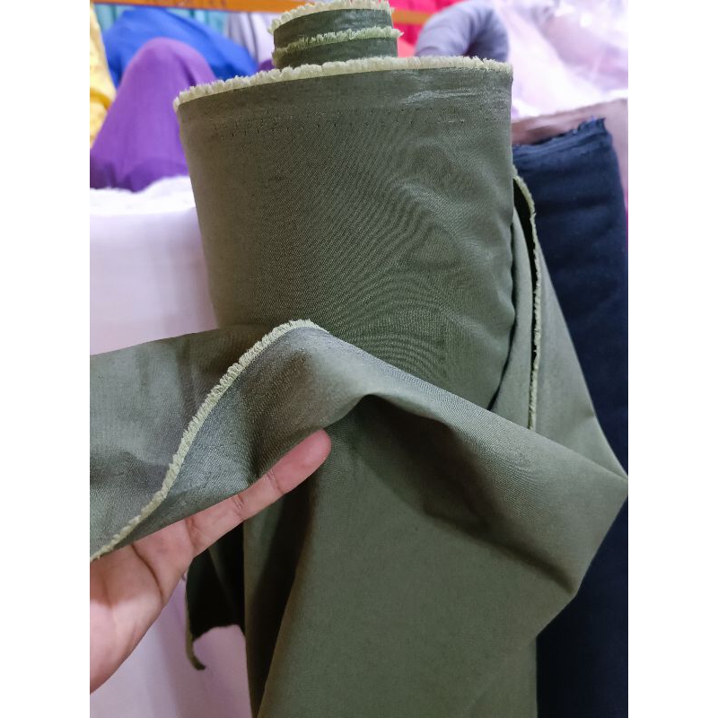 Jual BAHAN KAIN KATUN POPLIN POLOS ( HARGA UNTUK 0,5 METER ) | Shopee ...