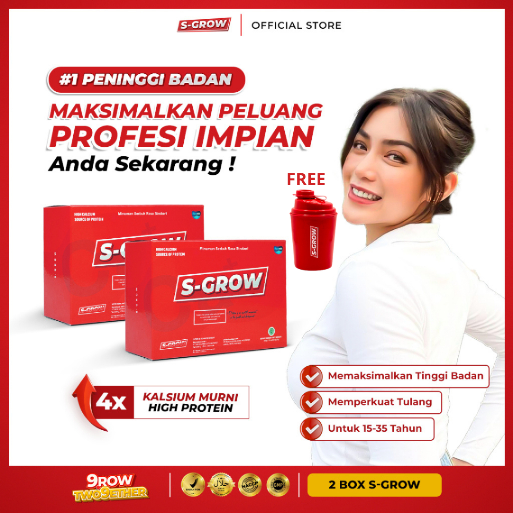 Jual S GROW Minuman Susu Kalsium Murni Multivitamin Peninggi Badan ...