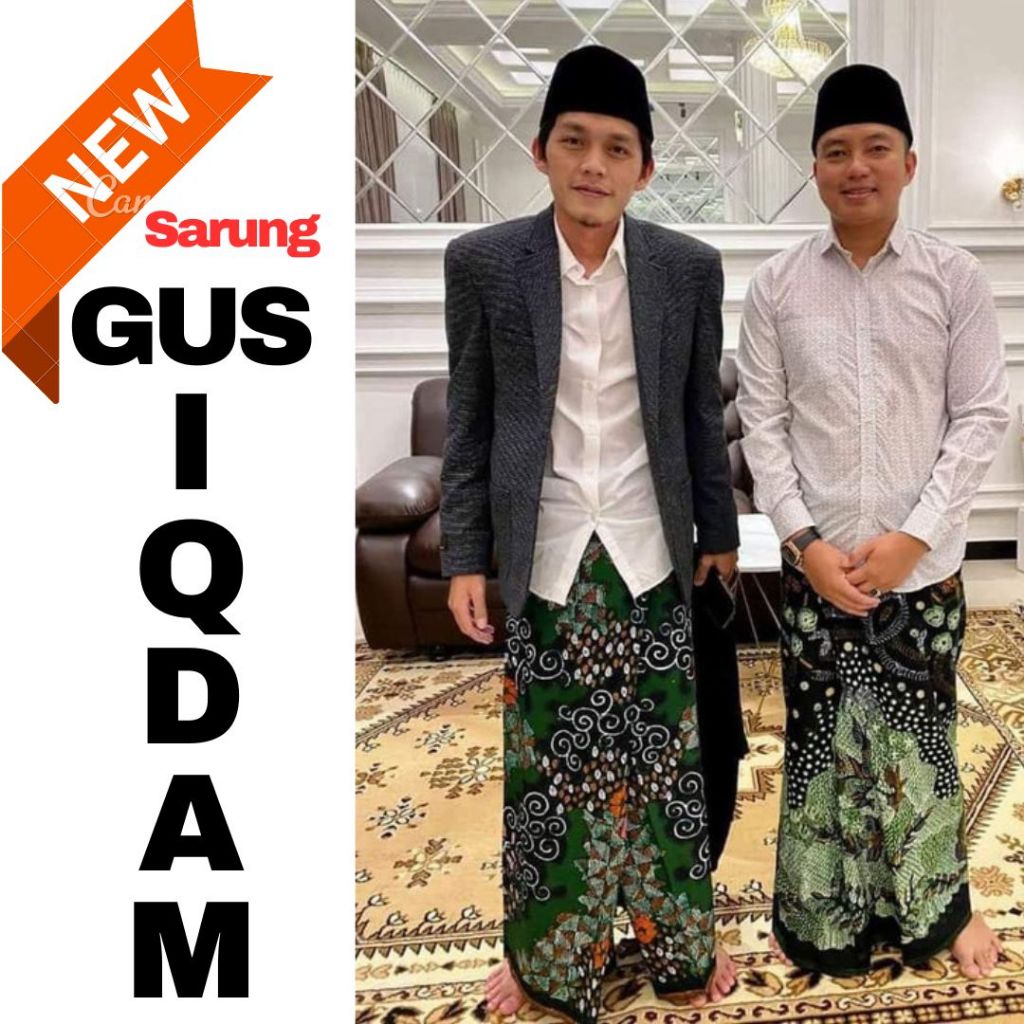Jual Sarung Gus IQDAM / Sarung Batik Pria / Sarung Hitam | Shopee Indonesia
