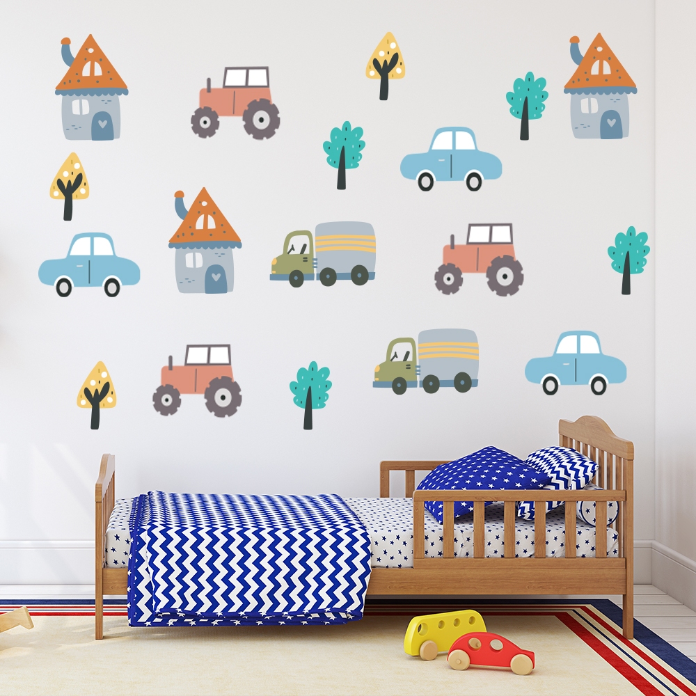 Jual Stiker Dinding Anak Laki-laki Tema Mobil Dekorasi Kamar Anak ...