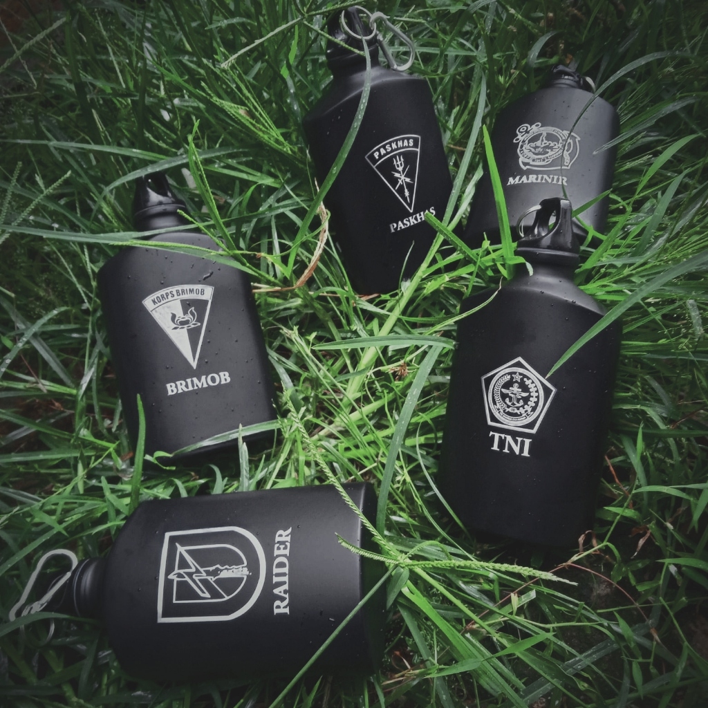Jual Botol minum army tactical militer custom hipflask botol besi ...
