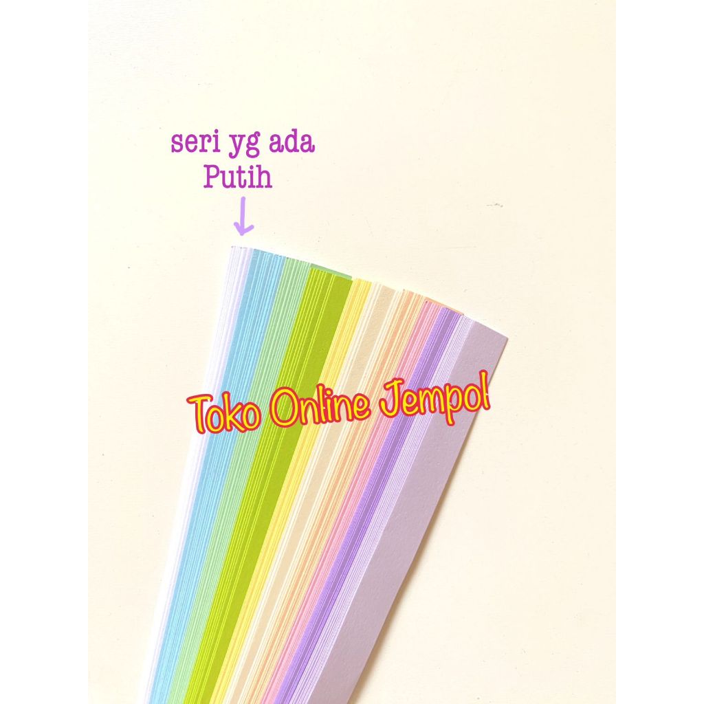 Jual isi 100 PASTEL Kertas Origami Bintang Star Paper Quilling Kertas ...
