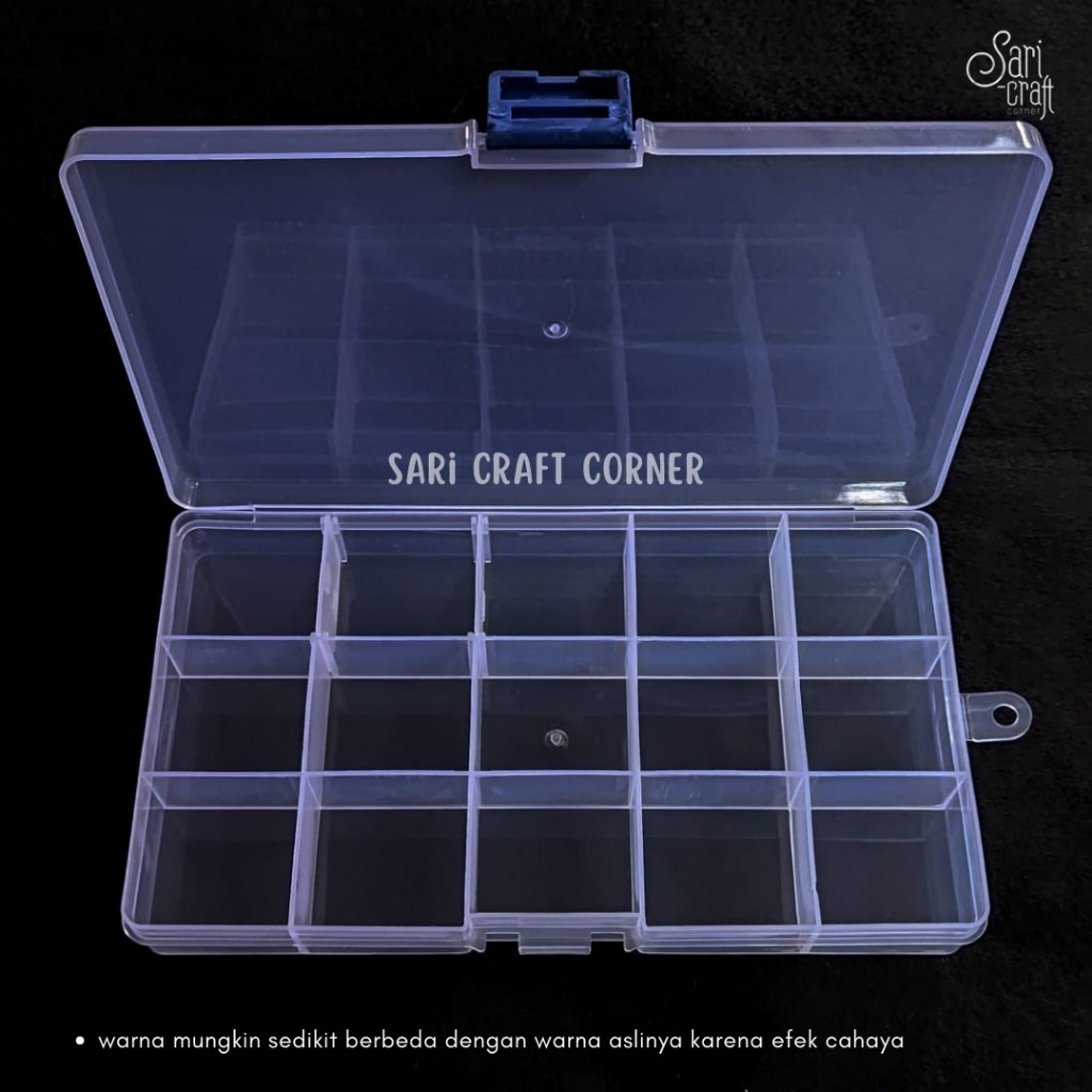 Jual Kotak Mini 15 Sekat Transparan | Shopee Indonesia