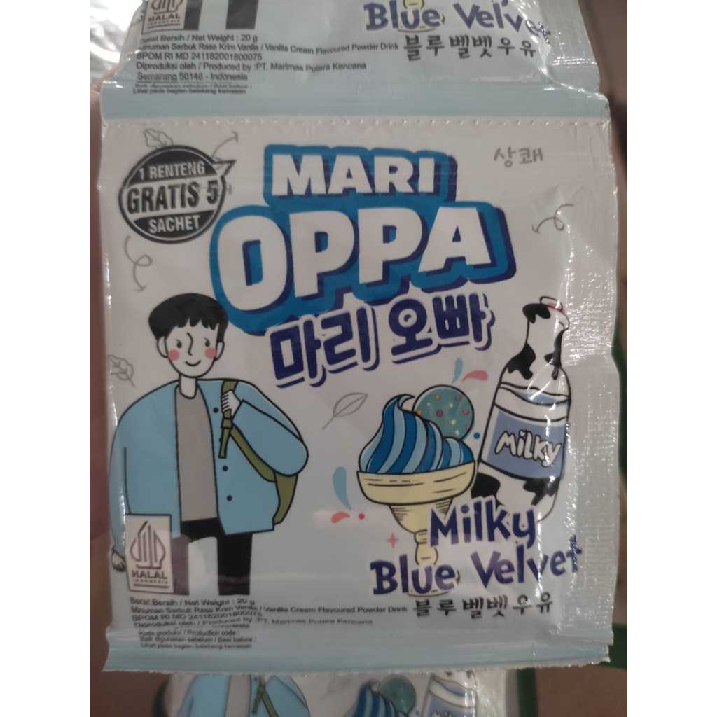 Jual Marioppa Milky Blue Velvet isi 15 pcs | Shopee Indonesia