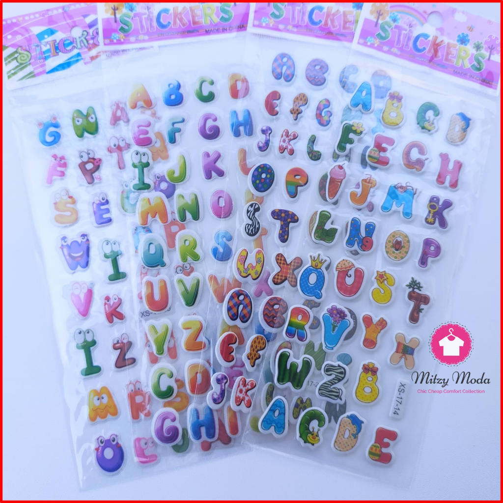 Jual Stiker Anak Perempuan Laki | Hologram Sticker Anak Abjad ...