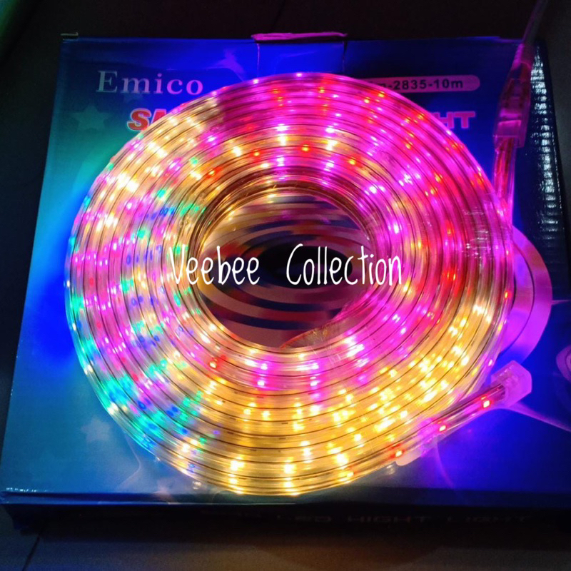 Jual Lampu Selang pipih 10m /lampu dekorasi natal panjang | Shopee ...