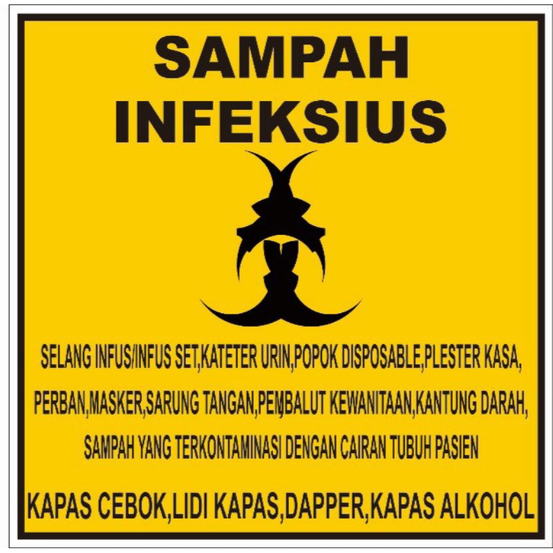 Jual STIKER SAMPAH INFEKSIUS NON INFEKSIUS | Shopee Indonesia