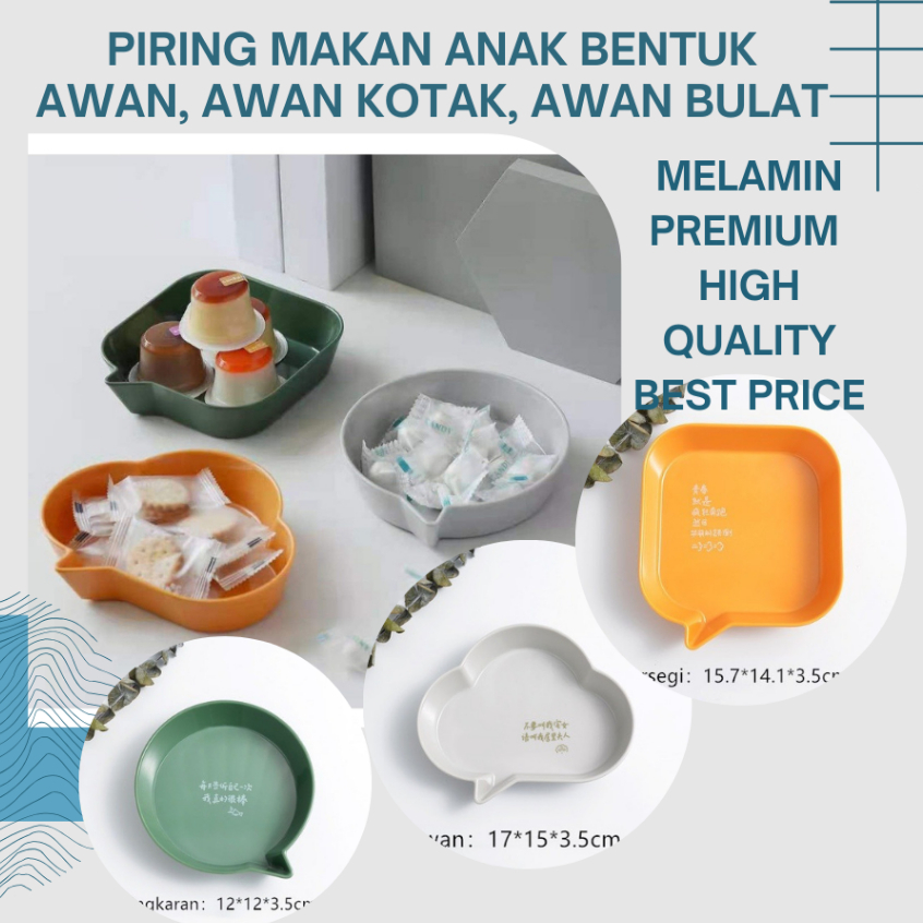Jual PIRING MANGKUK BENTUK AWAN, LINKARAN AWAN, KOTAK AWAN, 3 WARNA ...