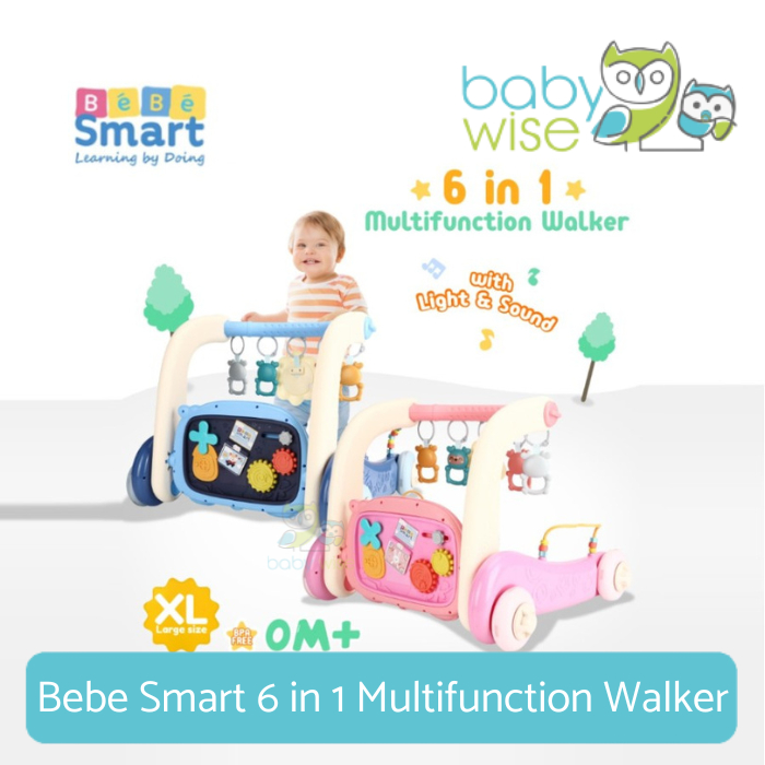 Jual Bebe Smart 6 in 1 Multifunction Walker - Mainan Dorong Bayi/Alat ...