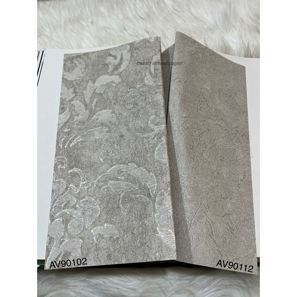 Jual Wallpaper Dinding AVANTI 2 Motif Klasik Polos Textur Tebal Abu ...