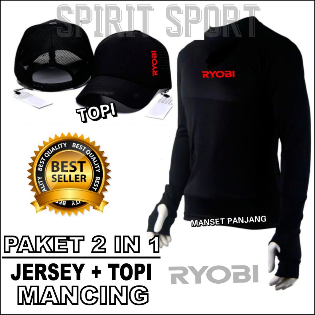 Jual Paket Murah Hemat isi Topi Mancing dan Jersey mancing Pelindung ...