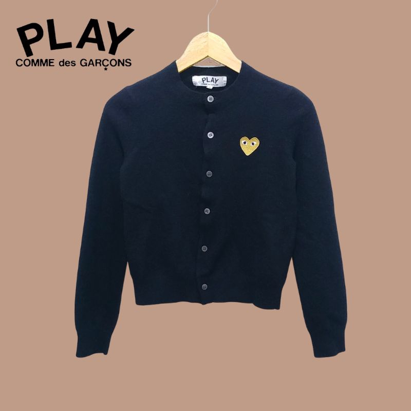 Jual Play Comme des Garçons CDG Black Wool Cardigan | Shopee Indonesia