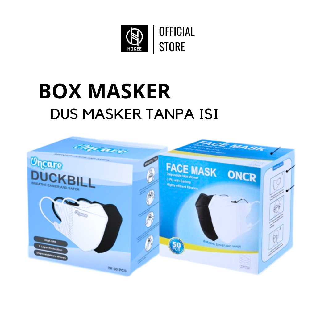 Jual HOKEE - DUS MASKER DUCKBILL DAN BOX MASKER EARLOOP ( HANYA BOX ...