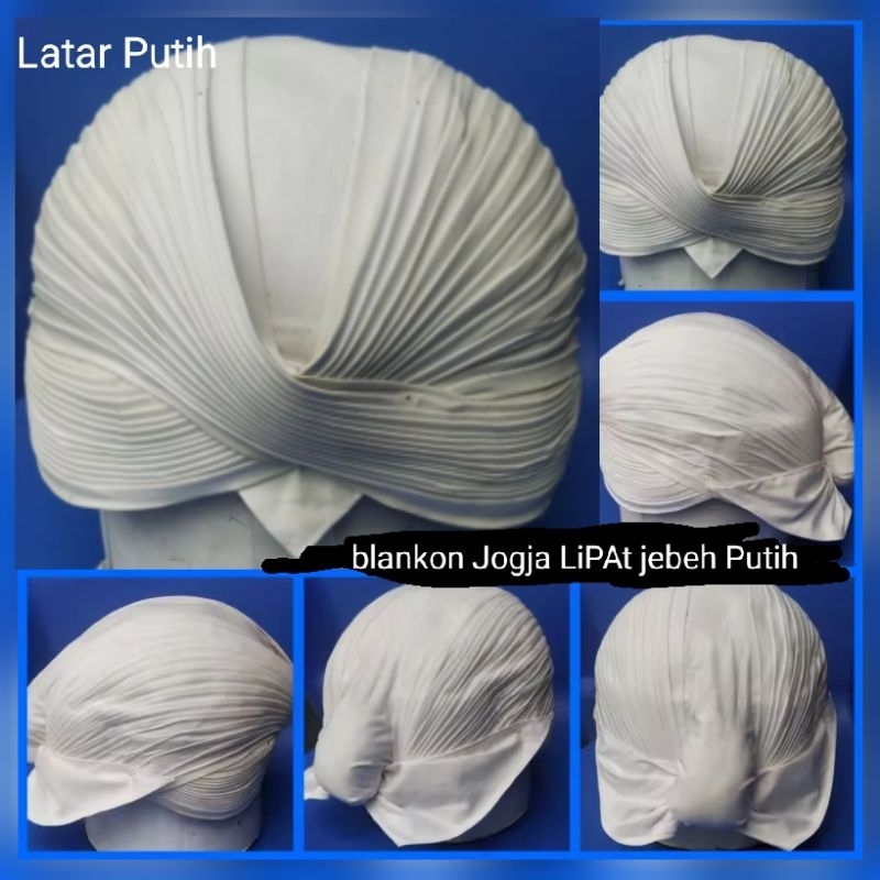 Jual Blankon lipat Jogja putih Jebeh/topi tradisional jawa/Blankon ...
