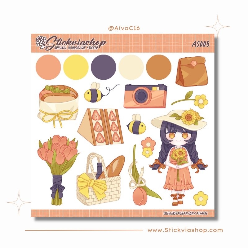 Jual Picnic Essentials - sticker kisscut, sticker pack, sticker sheet | Shopee Indonesia
